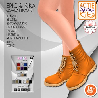Second Life Marketplace - [EPIC KIKA] Combat Boots [F] (ADD ME)
